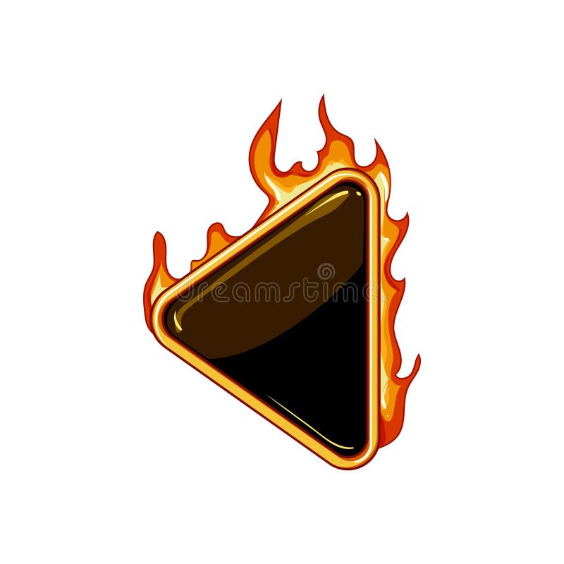Interface Fire Game Button Cartoon Vector Illustration Stock ...