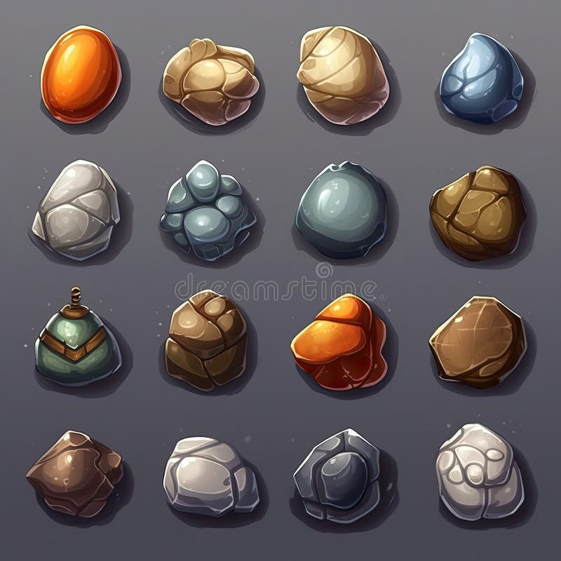 Interface Games Stone Rock Ai Generated Stock Illustration ...
