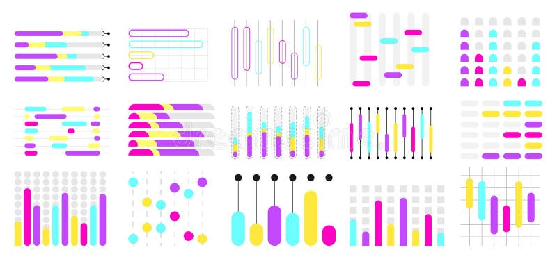 Interface Graph Set Vector. Business Data Market Sign. Admin Dashboard ...