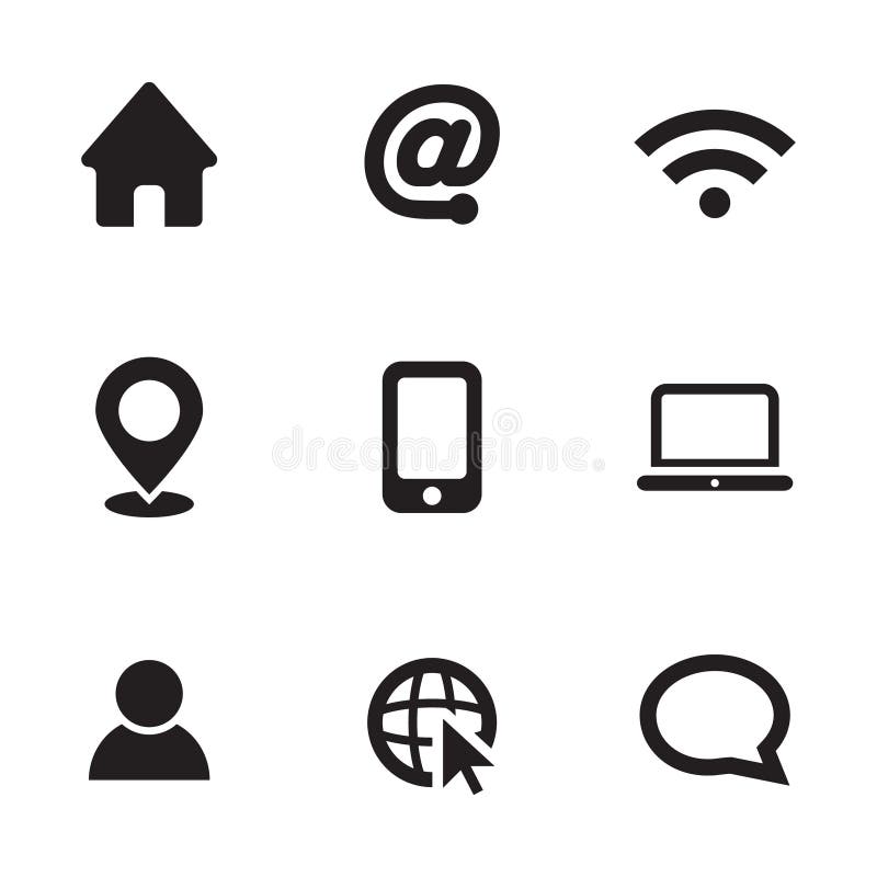Interface Icon Set Pictogram Style Isolated, Easy To Change Color and ...