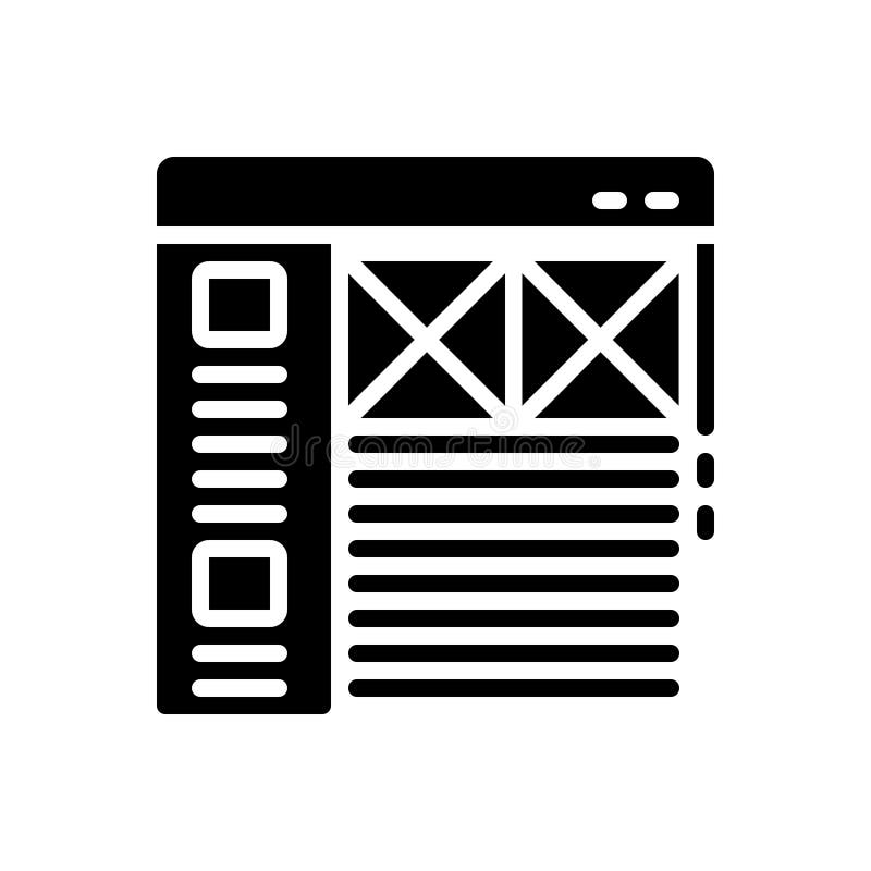 Black Solid Icon for Interface, User and Website Stock Vector ...