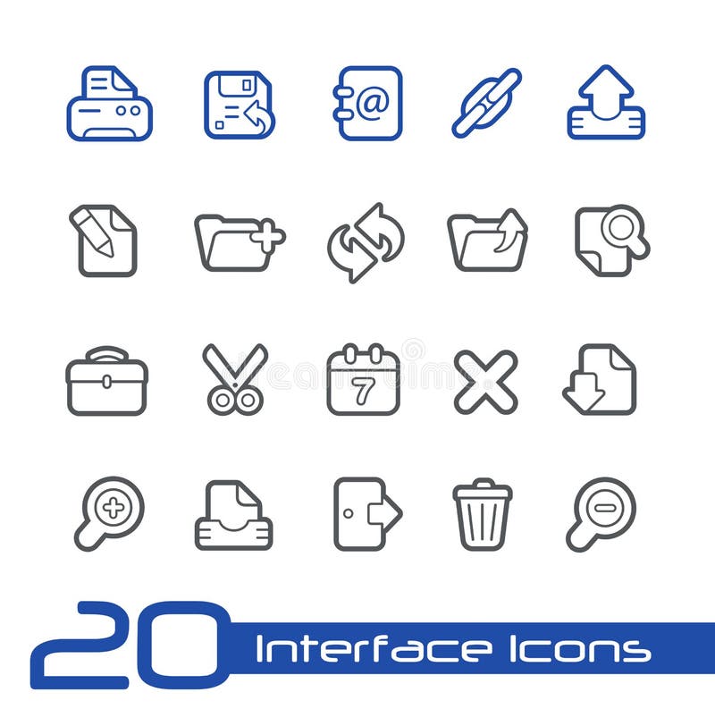 Book Icons // Azure Series stock vector. Illustration of download ...