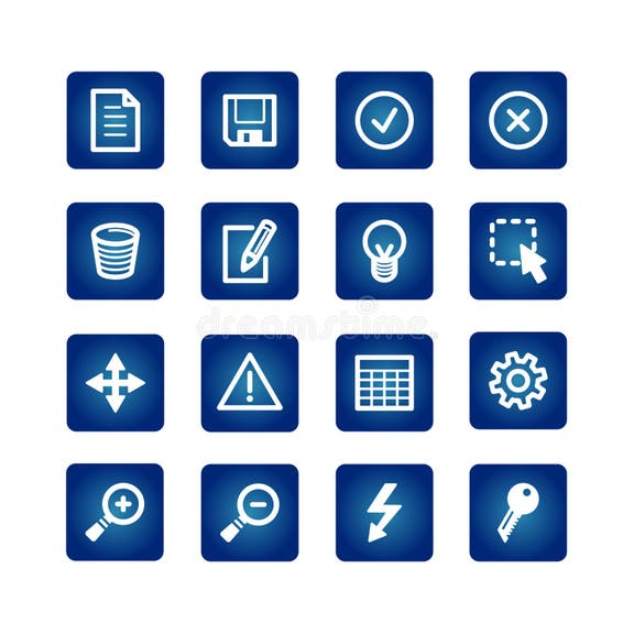 Interface icons set stock vector. Illustration of internet - 1994603