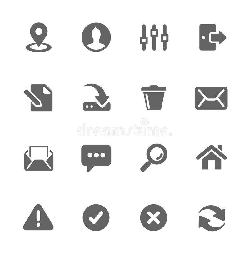 Chat and Instant Messaging Icons Stock Vector - Illustration of calling ...