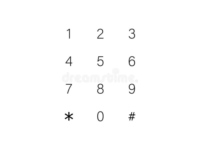 Keypad with Numbers and Letters for Phone. User Interface Keypad for ...