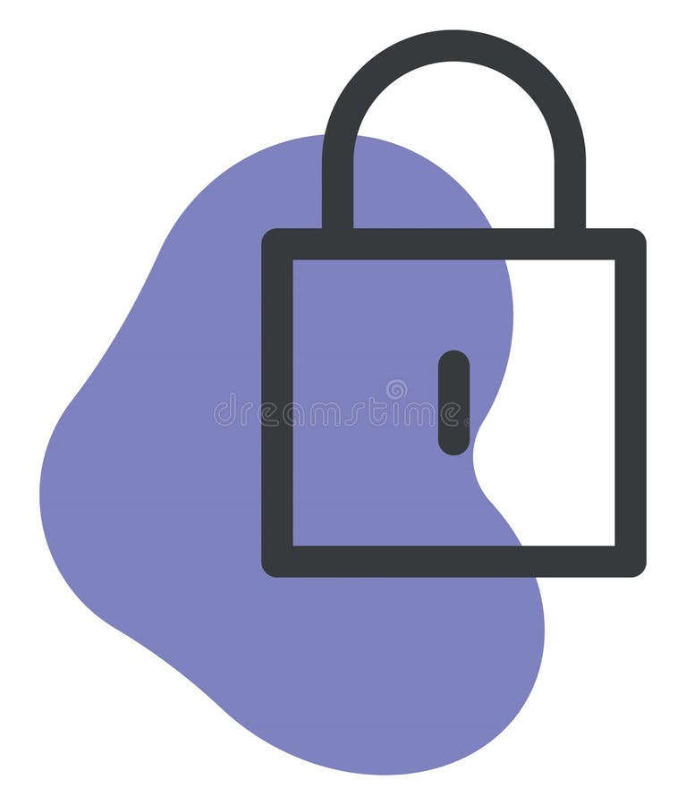 Interface lock, icon stock vector. Illustration of isolated - 261077539