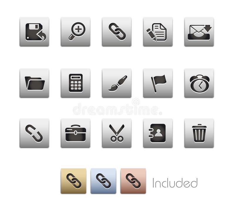 Wireless & Communications// Metallic Series Stock Vector - Illustration ...