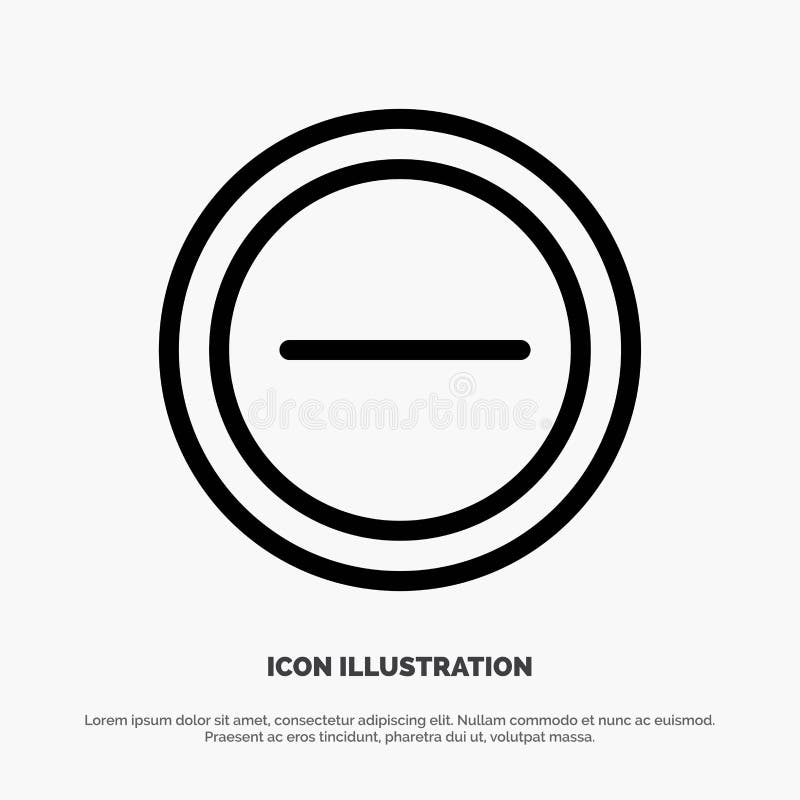 Interface, Minus, User Line Icon Vector Stock Vector - Illustration of ...