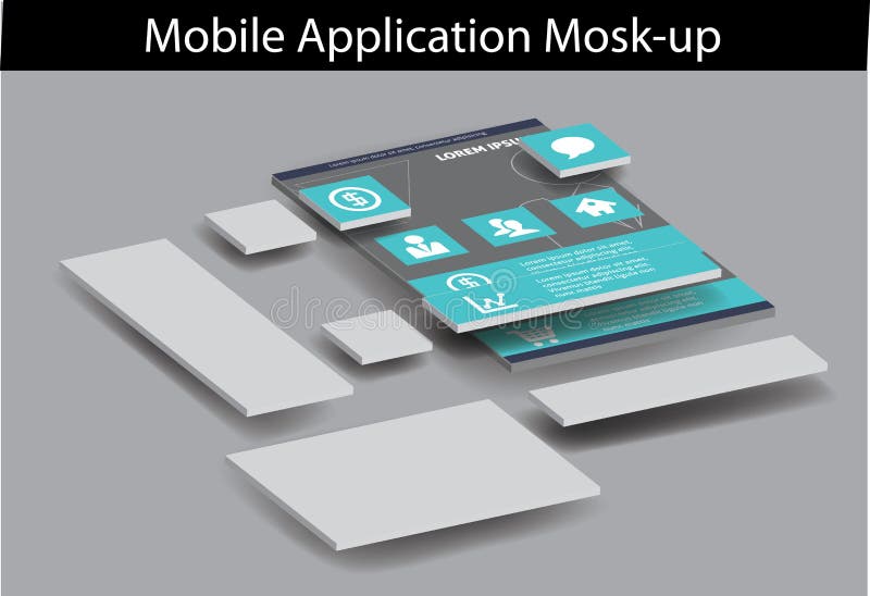 Interface mock-up stock vector. Illustration of label - 53318308