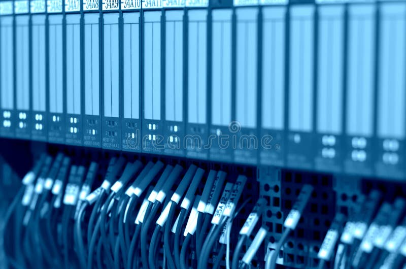 Interface modules in blue stock photo. Image of indastrial - 54646894