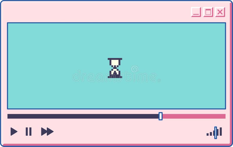 Interface of Music Player, Old Window 90s Style Stock Vector ...