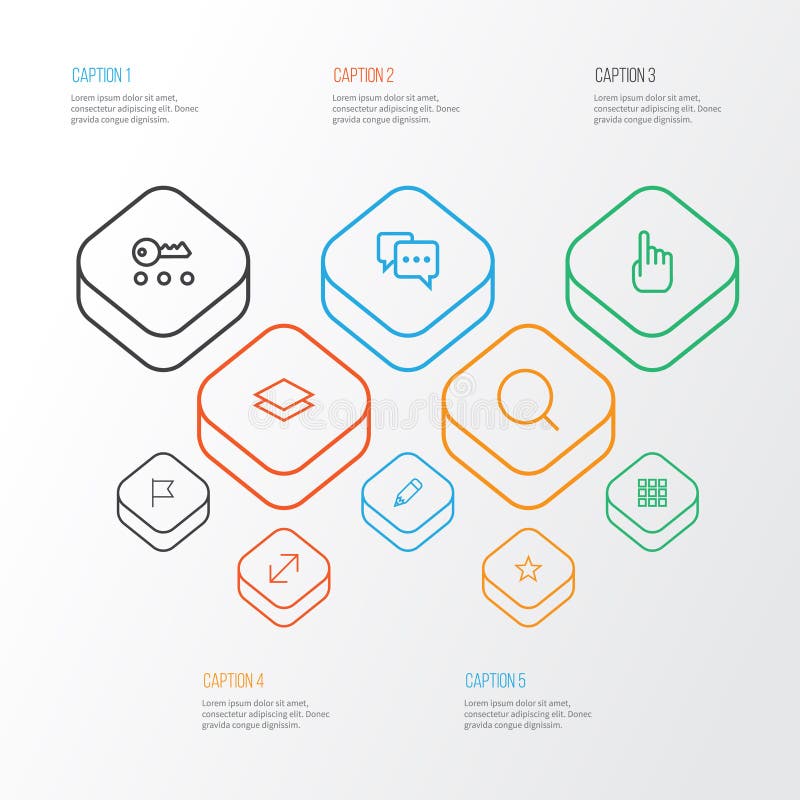 Interface Outline Icons Set. Collection of Edit, Hand, Apps Elements ...