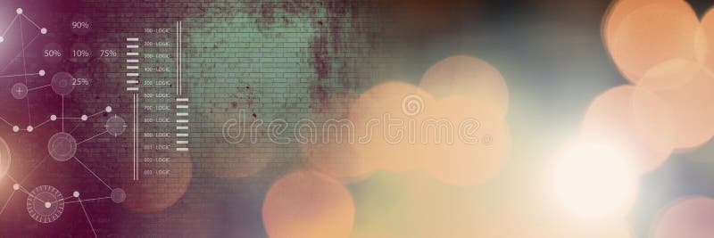 Interface Overlay of Connection Statistics Graphics with Soft Lights ...