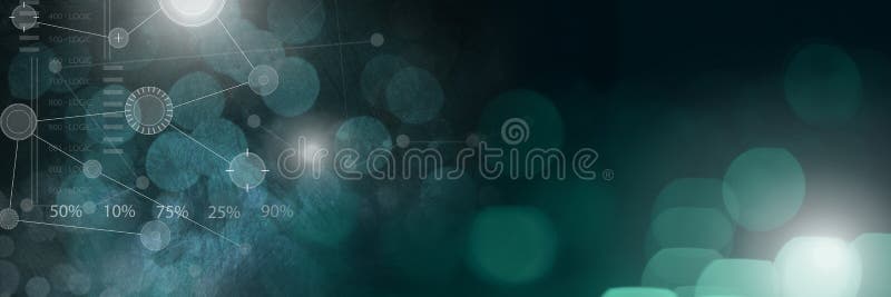 Interface Overlay of Connection Statistics Graphics with Sparkling ...