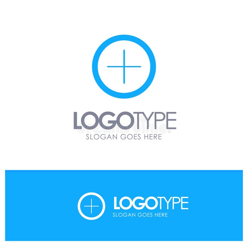 Interface, Plus, User Blue Solid Logo with Place for Tagline Stock ...