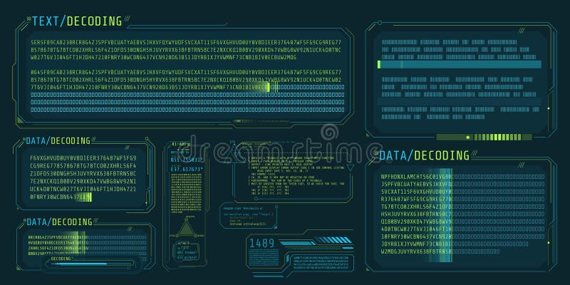 HUD Interface Elements for Decoding Data Screen. Stock Vector ... HUD Interface Elements for Decoding Data Screen. Stock Vector ...