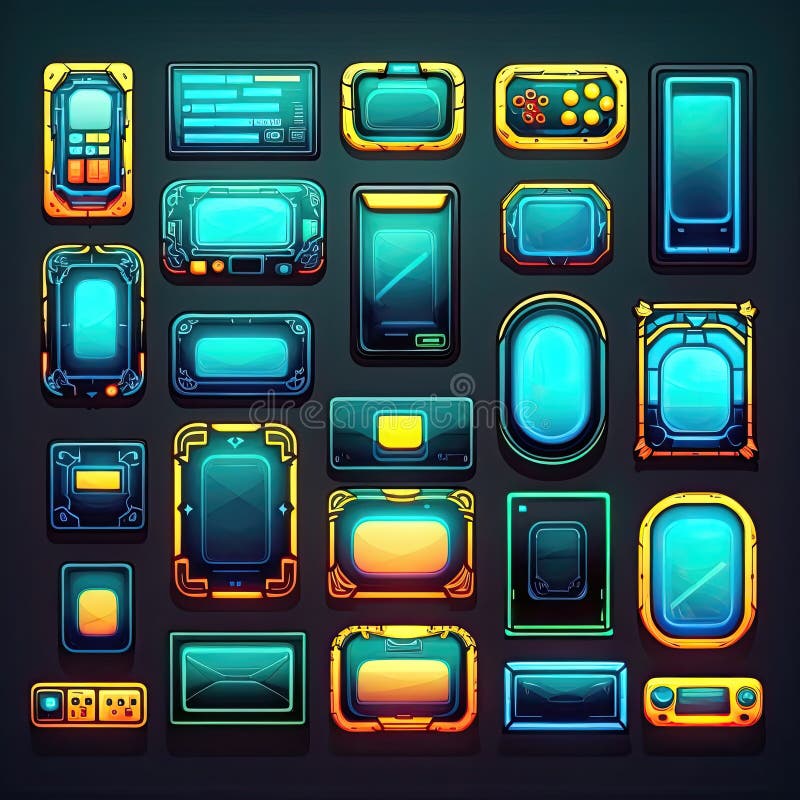 Template Rectangle Frame Game Ai Generated Stock Illustration ...