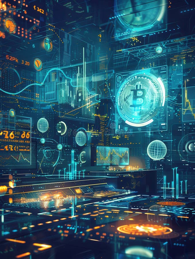 The Interface Shows Real-time Market Values and Charts for Multiple ...