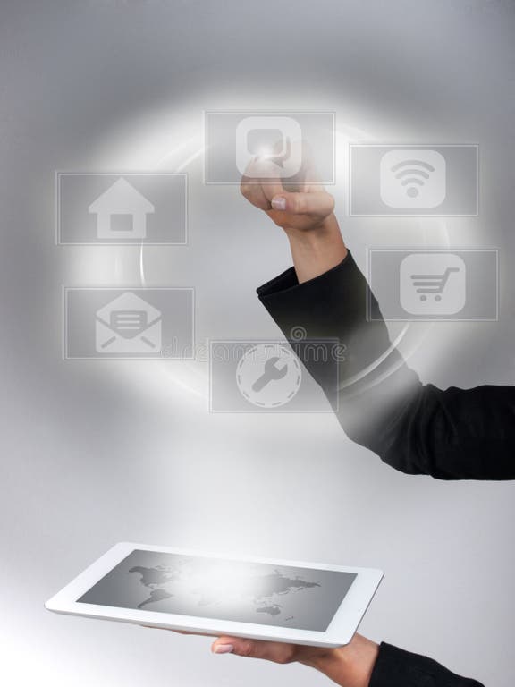 Interface and Tablet stock photo. Image of navigation - 35125288