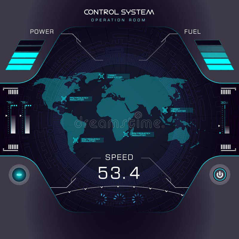 Interface UI Design Graphic Illustration HUD Stock Vector ...