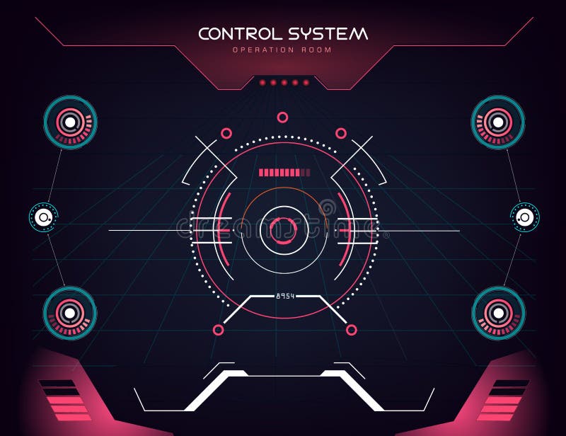 Interface UI Design Graphic Illustration HUD Stock Vector ...