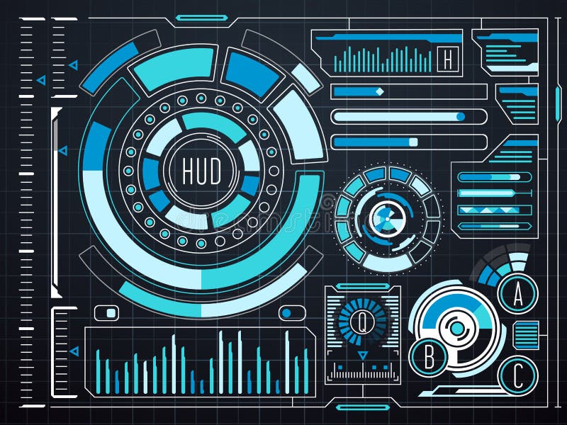 Interface Utilisateurs Graphique Virtuelle Futuriste De Contact De La ...