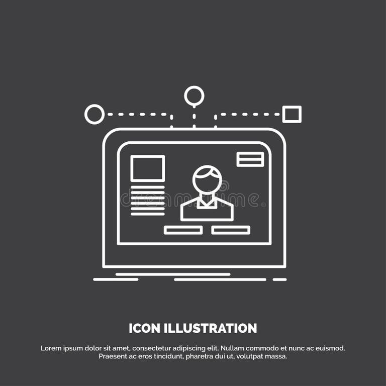 Interface Website User Layout Design Icon Line Vector Symbol For