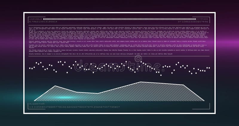 Interface Window Being Animated, Showing Progress Bar, Code Text ...