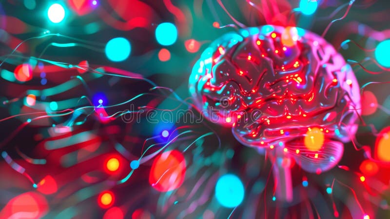 The Interfaces Sensors Visibly Picking Up Brain Activity As Colored ...