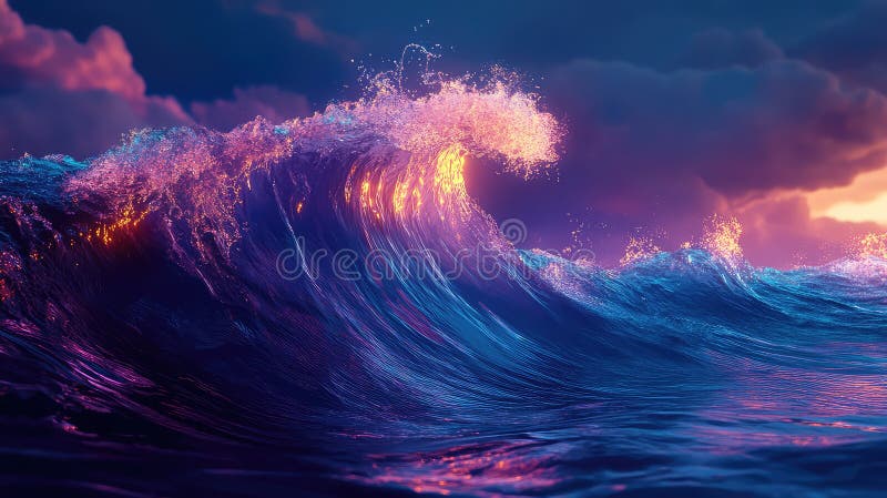 Interference bouncing wave stock illustration. Illustration of ...