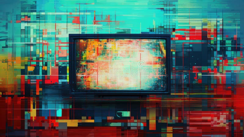 Interference Glitch Video Texture Stock Illustration - Illustration of ...