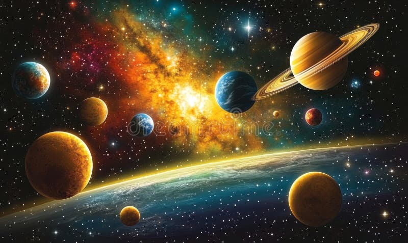 Intergalactic Adventure with Alien Planets and Cosmic Phenomena, Space ...