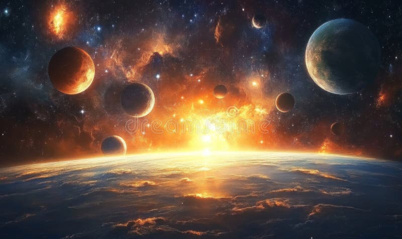 Intergalactic Adventure with Alien Planets and Cosmic Phenomena, Space ...