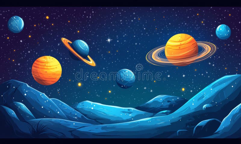 Intergalactic Adventure with Alien Planets and Cosmic Phenomena, Space ...