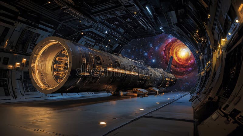 Intergalactic Spaceship Launch Preparation Deep Space Sci-fi Artwork ...