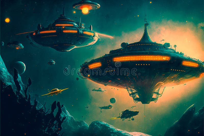 Intergalactic Ships Stock Illustrations – 25 Intergalactic Ships Stock ...