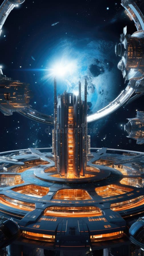 Intergalactic station stock illustration. Illustration of intergalactic ...