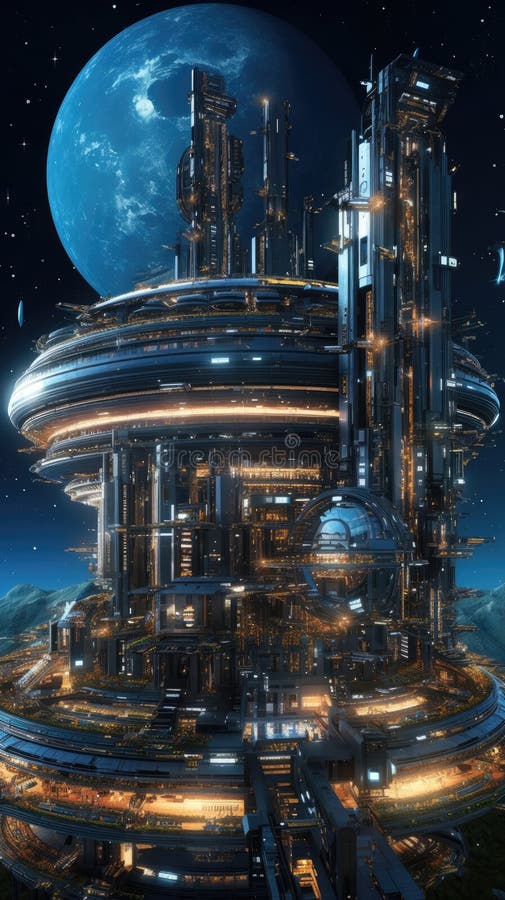 Intergalactic station stock illustration. Illustration of invasion ...