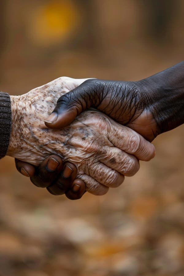 Intergenerational Handshake Representing Harmony Across Ages and ...