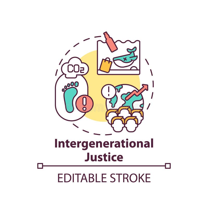 Intergenerational Justice Concept Icon Stock Illustration ...