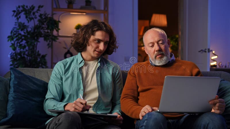 Intergenerational Knowledge Transfer Two Generations Stock Photos ...