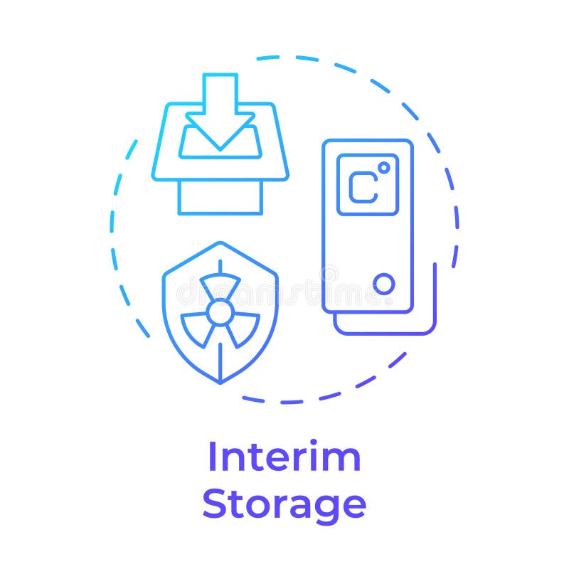 Interim Storage Blue Gradient Concept Icon Stock Vector - Illustration ...