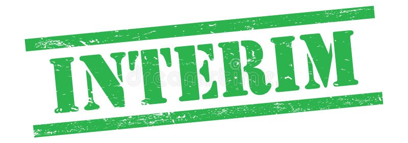 INTERIM Text Written in a Green Speech Bubble Stock Illustration ...