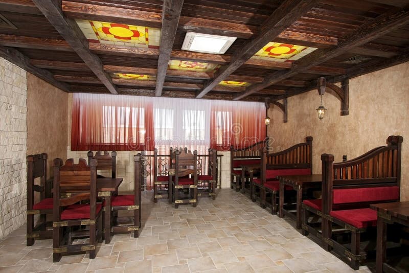 Medieval German Rooms Interior Stock Photo - Image of indoors, eating ...