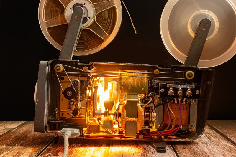 Interior of an 8mm Home Cinema Projector Stock Photo - Image of dark ...