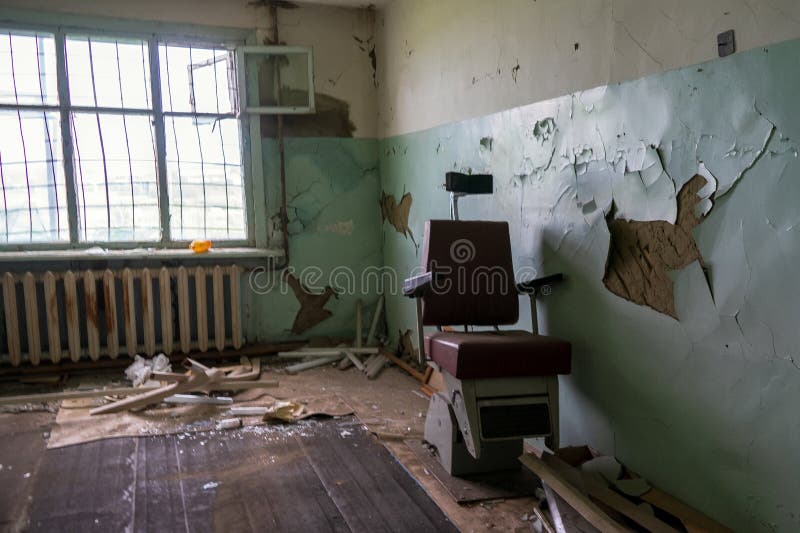 Interior of an Abandoned Destroyed Hospital Stock Photo - Image of ...
