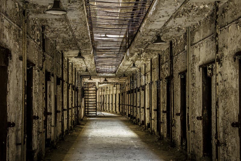 Interior of an Abandoned Prison Stock Image - Image of history, museum ...