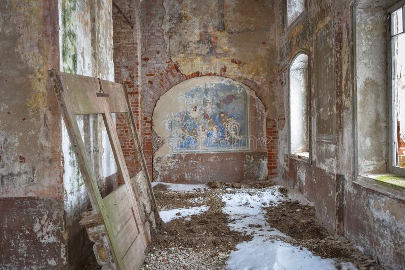 The Interior of Abandoned Temple, Interior of Abandoned Building Stock ... The Interior of Abandoned Temple, Interior of Abandoned Building Stock ...
