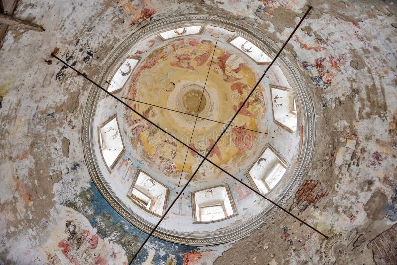 The Interior of Abandoned Temple, Interior of Abandoned Building Stock ...