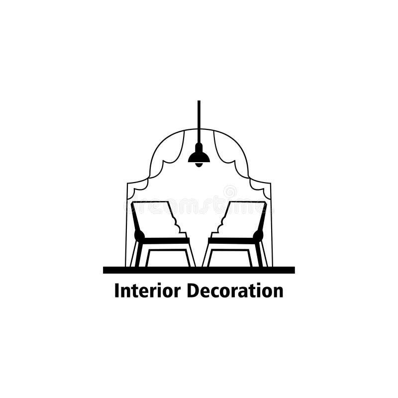 Interior Abstract Logo Design House Vector Illustration Stock Vector ...